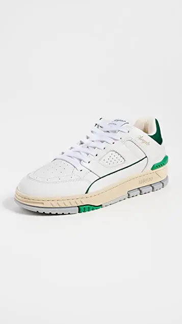 Axel Arigato Area Lo Sneakers - White/Kale Green | Editorialist